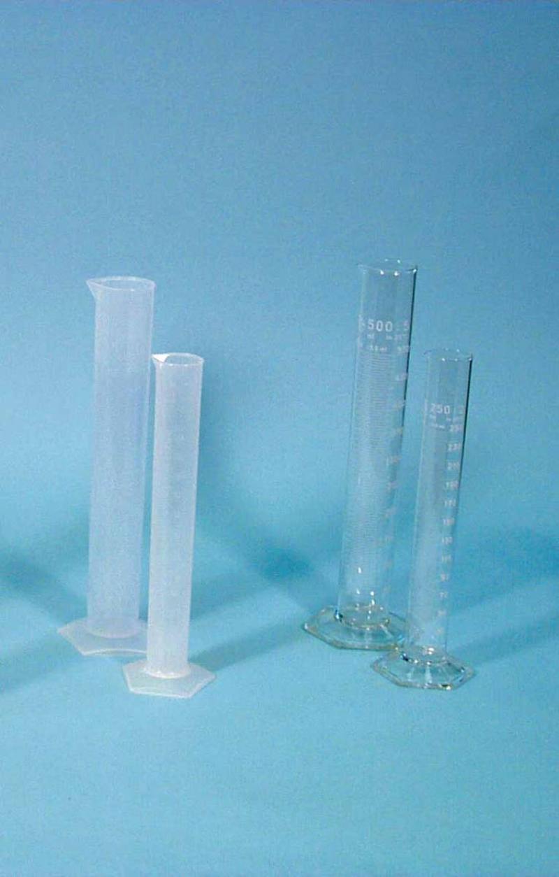 Éprouvettes cylindriques en plastique opaque - STDE
